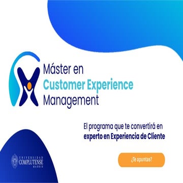 Master Customer Experience Management UCM | PDF