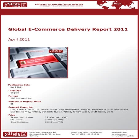 Ecommerce: impacts and consequences for the logistics industry oct 2012 | PDF
