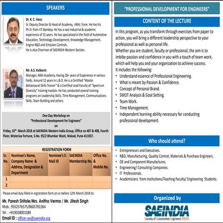 Brochure on Professional Development for Engineers_16.03.2018