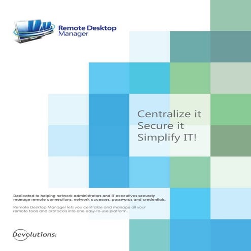 Remote Desktop Manager brochure | PDF