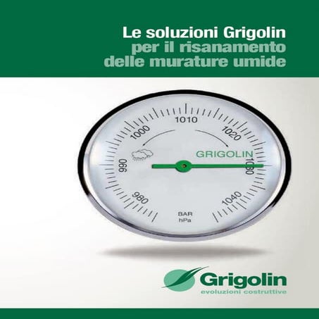 Risanamento delle murature umide - Fornaci Calce Grigolin | PDF