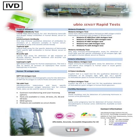 sensit Rapid tests | PDF | Infectious Diseases | Diseases and Conditions