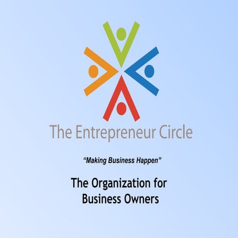 What is the Entrepreneur's Circle ? | PPTX
