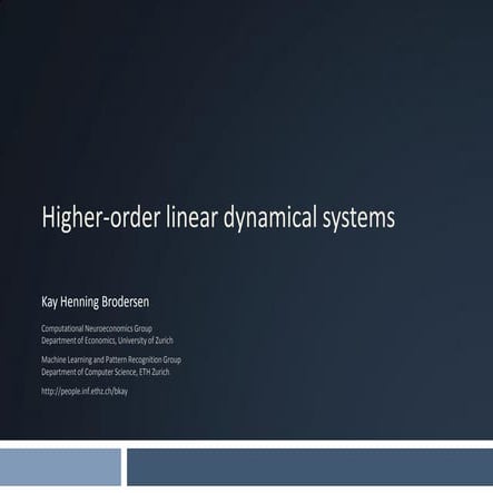 Higher-order linear dynamical systems | PDF