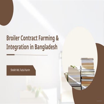 Broiler Contract Farming & Integration in Bangladesh | PPTX
