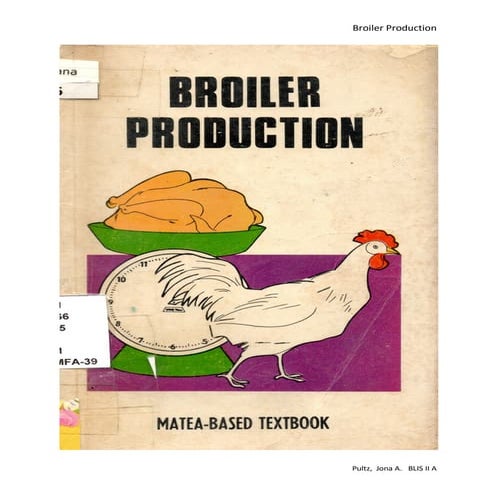 Broiler production | PDF