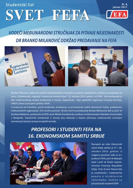 Studenti FEFA kao profesori srednjoškolcima, 24 sata, 18. 1. 2016. | PDF