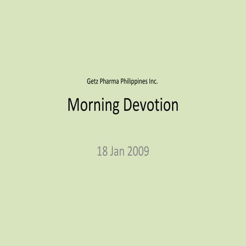 Brokeness Before Breakthrough Getz Pharma Devotion | PPT