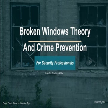 Broken Glass Theory Understanding The Broken Windows Theory: Impact On