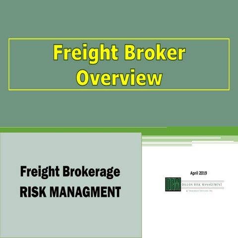 Freight Brokerage - Risk Management | PDF