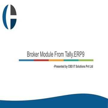 Broker Module From Tally.ERP9