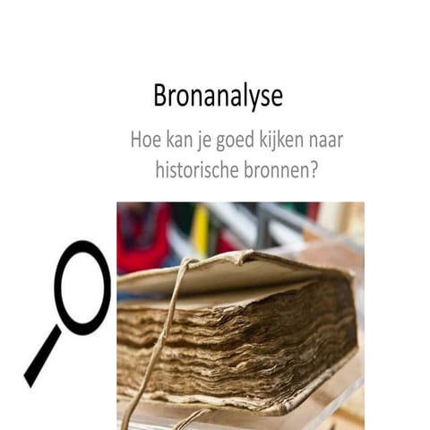 Bronanalyse | PPTX