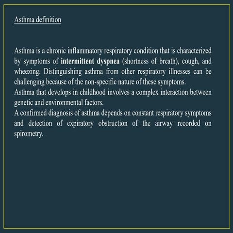 Pathophysiology of asthma | PPTX