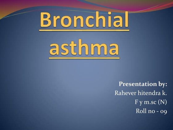 Asthma- Easy PPT for Nursing Students | PPT