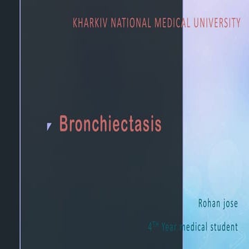 Bronchiectases | PPTX
