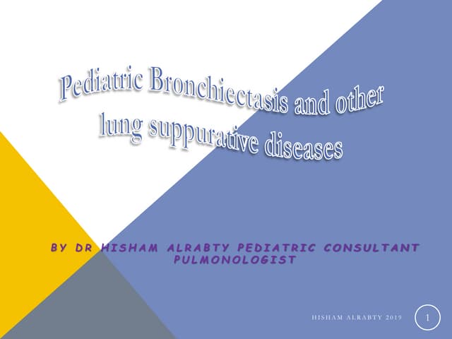 Bronchiectasis - causes and diagnosis | PDF