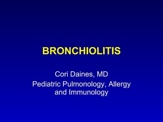 Bronchitis | PPT | Lung and Respiratory Health | Diseases and Conditions