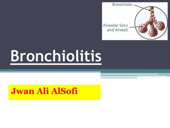 bronchiolitis in paediatrics | PPTX