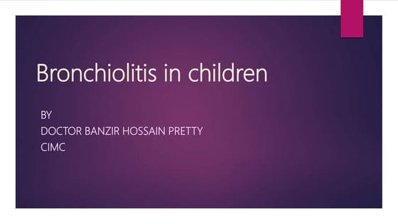 Bronchiolitis | PPT
