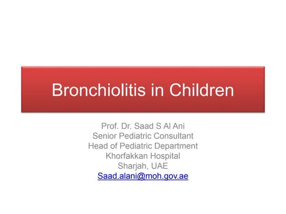 Bronchiolitis | PPT