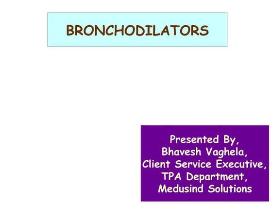 management of Bronchial asthma microteaching | PPT