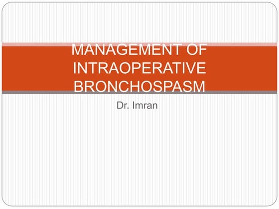 Impact of anesthesia on respiratory system | PPT