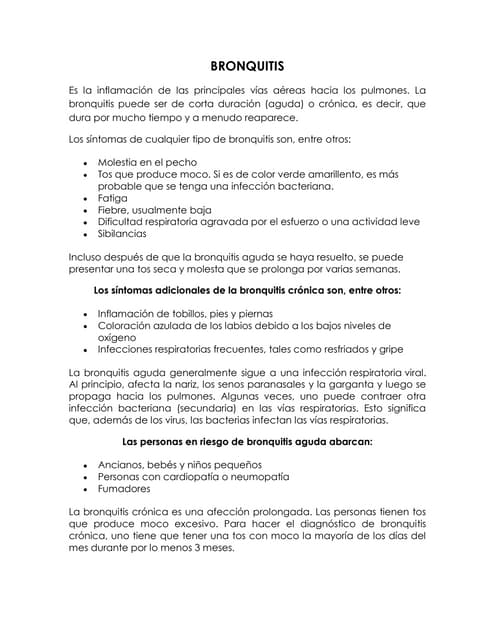 Bronquitis Aguda | PPT
