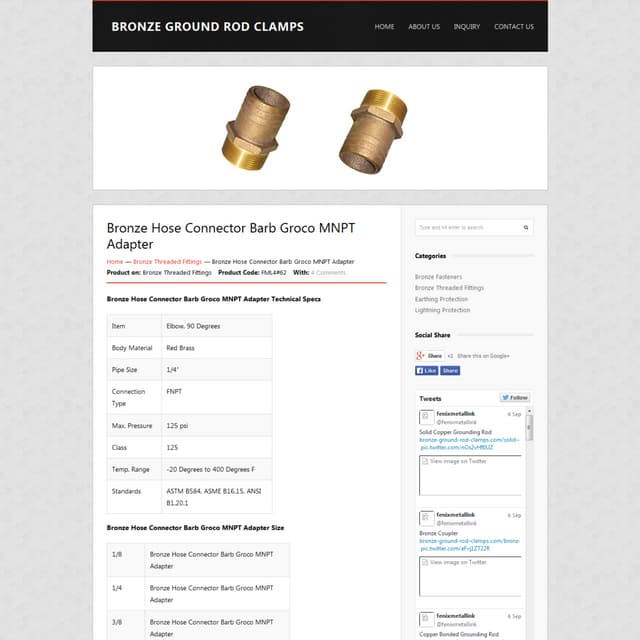 Bronze hose connector barb groco mnpt adapter | PDF