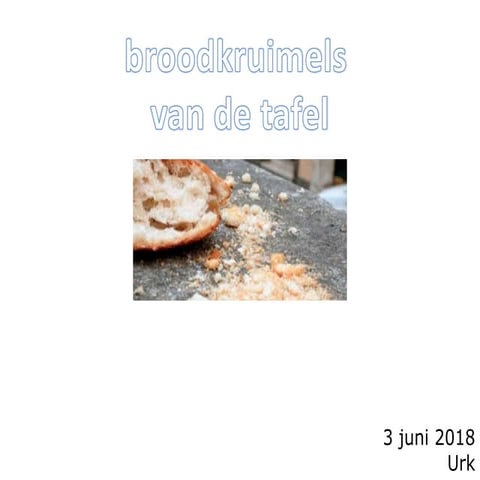 broodkruimels van de tafel | PPT