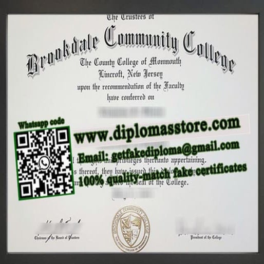 Process to make Brookdale Community College diploma | PPT