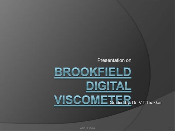 Brookfield Viscosity Standards | PDF