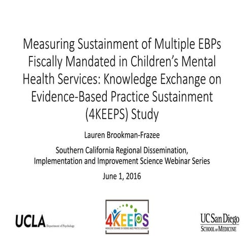 Measuring Sustainment of Multiple EBPs in Children's Mental Health ...