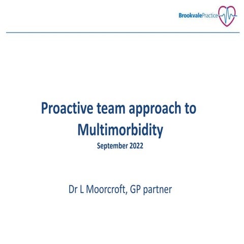 Proactive team approach to Multimorbidity | PPTX