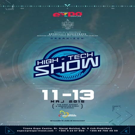 “TIRANA EXPO CENTRE” Panairin “HIGH TECH SHOW”, i pari eveniment i ...