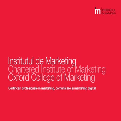 Program de certificare Diploma in Marketing Profesional | PPT