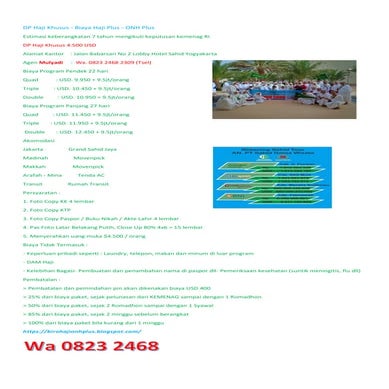 Brosur haji khusus | PDF