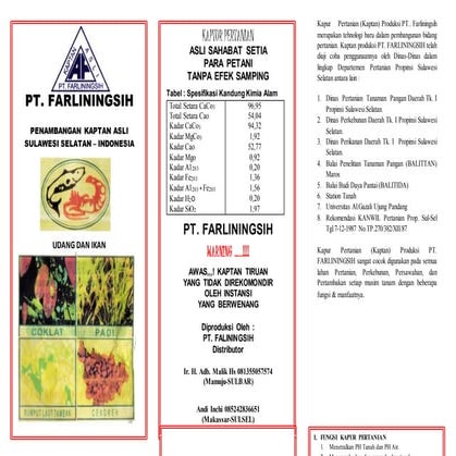 Brosur kaptan | DOCX