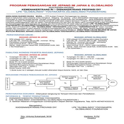 Brosur magang jepang imm new version | PDF