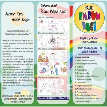 Brosur paud embun pagi cimahi selatan 2013 | PDF