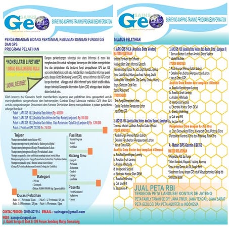 Brosur pelatihan geosains | PPT
