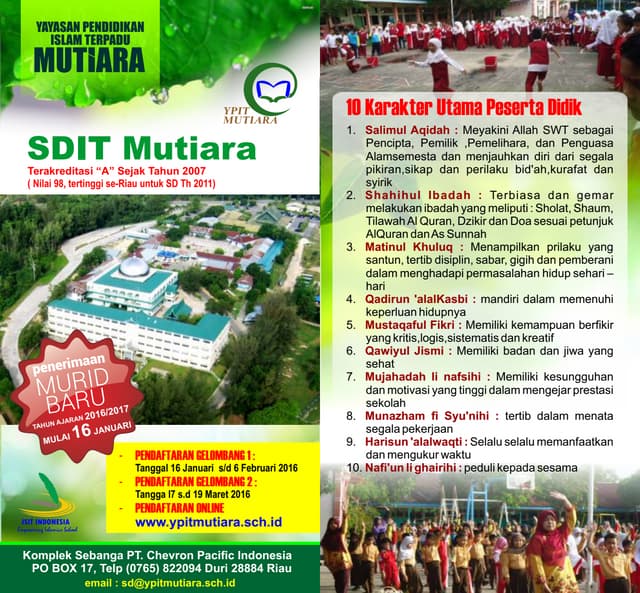 Bulletin brosur paud embun pagi | PDF