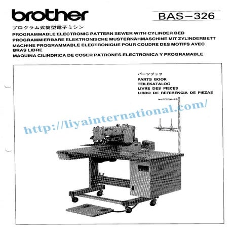 Brother bas 326 programmable sewing machine book spare parts manual | PDF