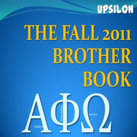 Fall 2011 Brother Book | PPT