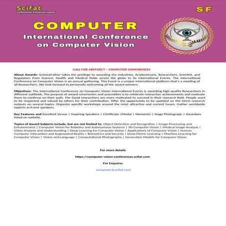 23rd Edition of International conference on computer vision | PDF