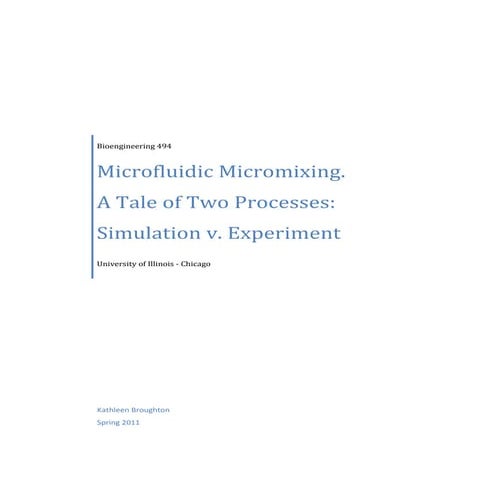 Microfluidics Mixer Design | PPTX