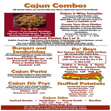 Cajun Combos & Lunch Specials | PDF