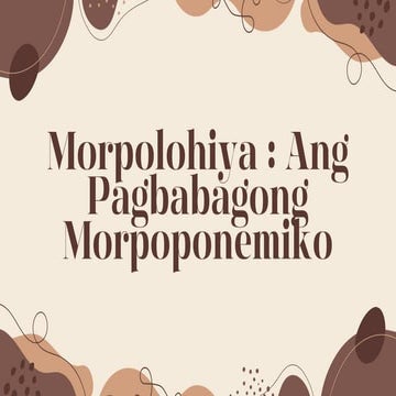 Morpolohiya pag babagong Morpoponemiko Asimilasyon ng mga salita ppt ni ...