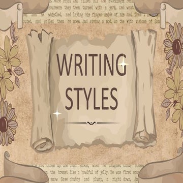 Different Types of Writing Styles Project Presentation | PPT