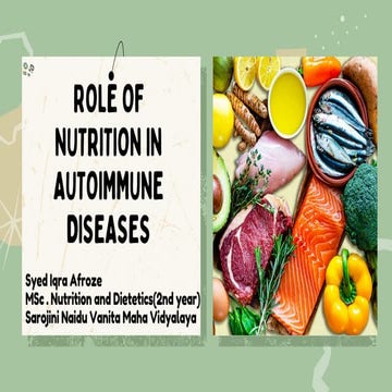 Role of Nutrition in Autoimmune diseases | PDF