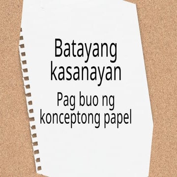 Batayang Kasanayan Batayang Konseptong Papel | PPTX